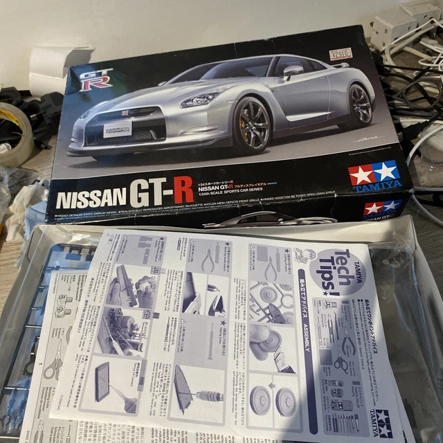 TAMIYA NISSAN SKYLINE GTR R35 - 1/24 scale model kit - sealed bags £26. ...
