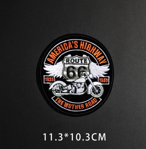 ROUTE 66 PATCH Aufnäher Aufbügler Motorrad Club MC Biker Highway Harley EUR 5,99 - PicClick DE