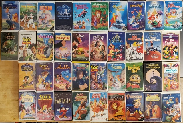 38 VHS TAPES Family Kids Animation Disney, DreamWorks, WB, & Universal ...