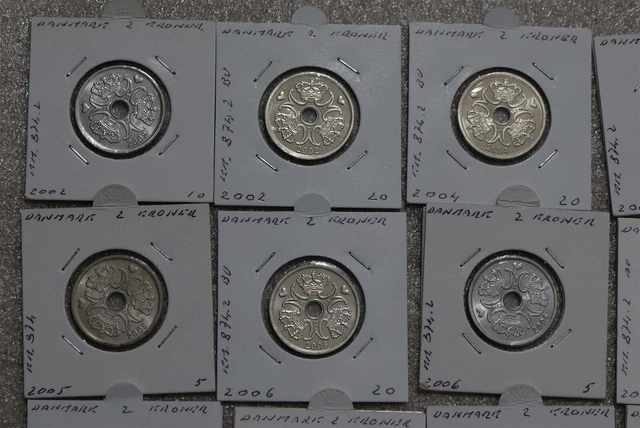 🧭 🇩🇰 DENMARK 2 Krone 2000'S Collection Unc + Bu From Folder B77 #27 $60 ...