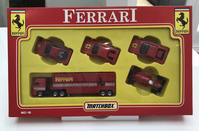 MATCHBOX MC-18 FERRARI F1 Racing Set. F40, Tesstarossa, 308 GTB, F1 ...