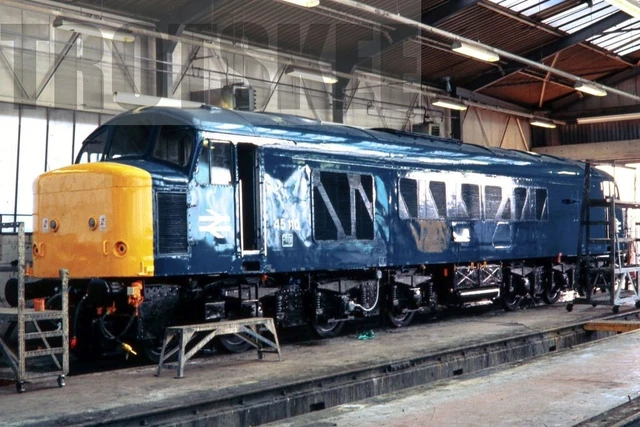 35MM SLIDE BR British Rail Diesel Loco Class 45 45110 Derby 1986 ...
