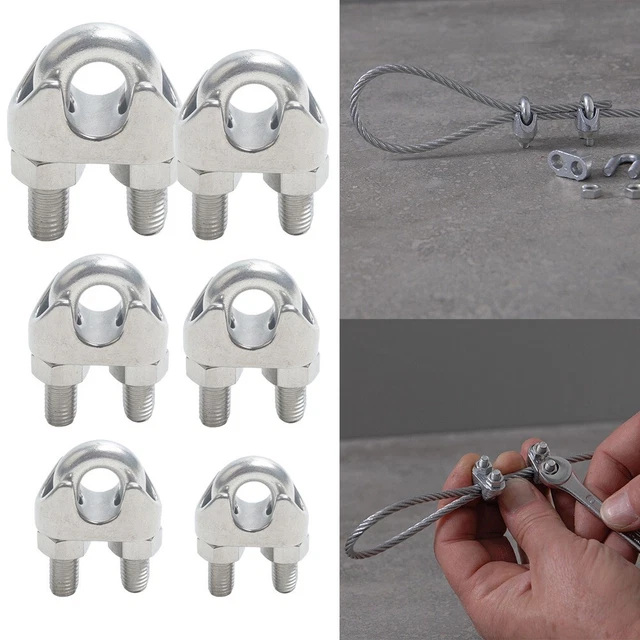 EASY HANDLING U Shaped Head Lock Wire Rope Clamp 304 Stainless Steel ...