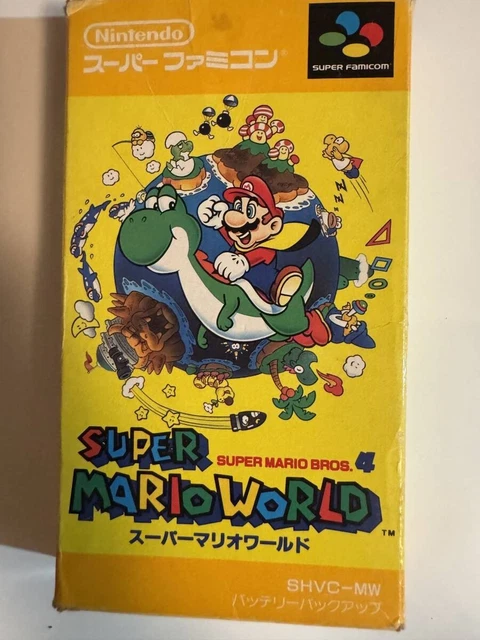 SUPER MARIO WORLD SFC Cart&PL Case No Manual Japan Used, 30 Years Old ...