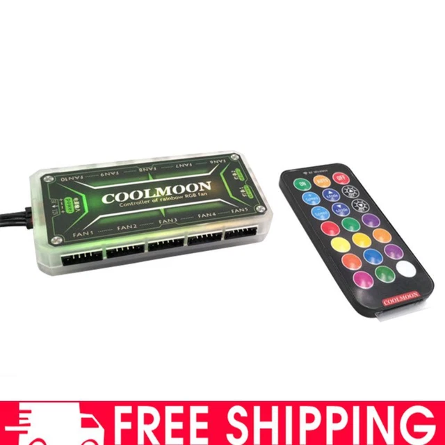 COOLMOON RGB COLOR Remote Controller DC12V 5A LED RGB Smart Controller ...