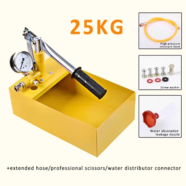 COMMERCIAL 25KG MANUAL Test Pump Water Copper Pipe Pressure Hydraulic ...