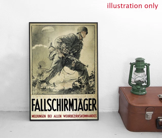 PLAKAT FALLSCHIRMJÄGER PARATROOPERS Bundeswehr Luftwaffe Poster ...