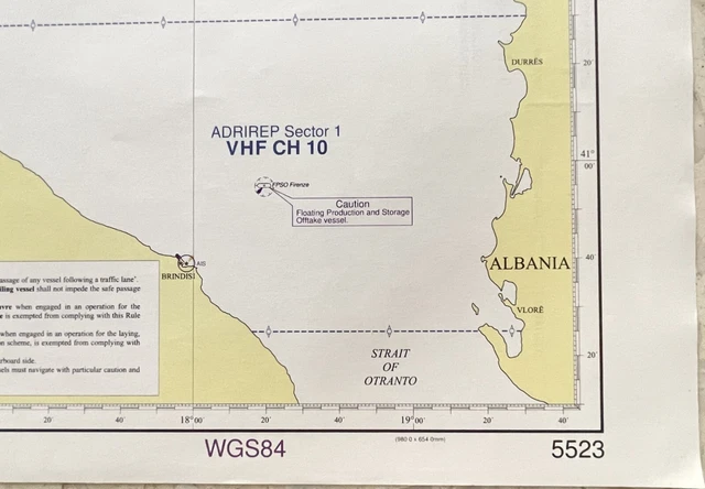 ADMIRALTY 5523 MARINERS ROUTEING GUIDE ADRIATIC SEA STRETTO DI MESSINA ...