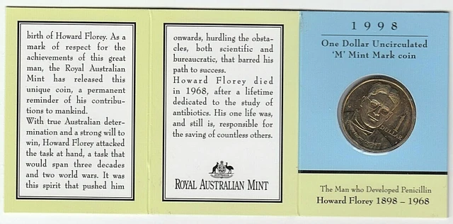 1998M (UNC) ONE Dollar (Howard Florey) Ram Card - Royal Show - (M) Mint ...