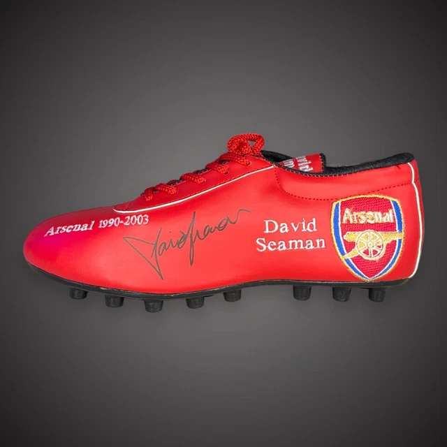 DAVID SEAMAN HAND Signed Football Boot Autograph Coa Arsenal £99.99 ...