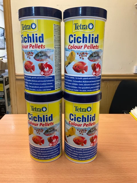 4X BRAND NEW tetra cichlid colour pellets fish food 165g/500ml £14.99 ...