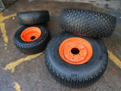 KUBOTA COMPACT TRACTOR Tyres and Rims - Full Set (Turf Tyres) £400.00 ...