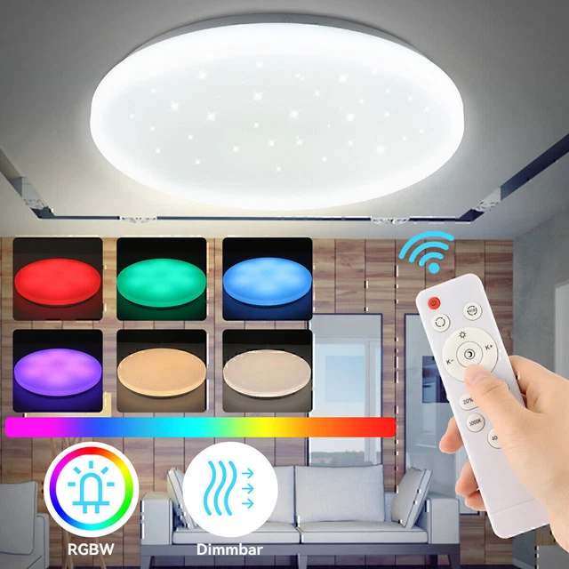 RGB LED DECKENLEUCHTE Sternenhimmel Deckenlampe Dimmbar mit Fernbedienung OYAJIA EUR 24,99 ...