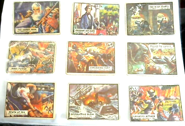CIVIL WAR SERIES A&BC Gum cards Full Set+Complete Banknotes 1965 ABC 1 ...