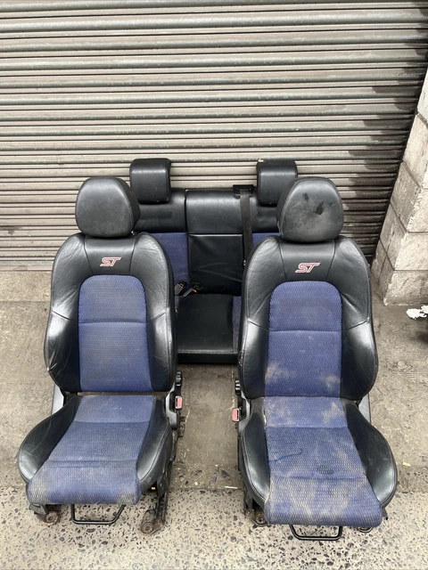 FORD FIESTA ST 150 Mk6 Half Leather Blue Seats SET Interior Fit 02-08 3 ...