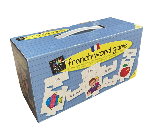 FRENCH WORD GAME Puzzle Board Game Children First Words Learn 60 3 ...