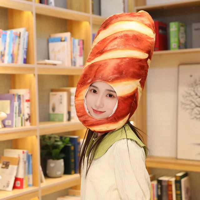 PLUSH BREAD HAT Creative Cute Lovely Bread Cap for Party Holiday Fancy ...