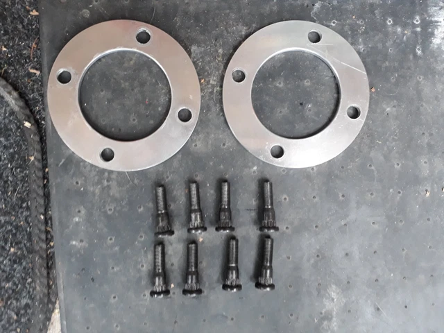 TRIUMPH TR6 - 2 x 6mm aluminium wheel spacers and 8 x 42mm front wheel ...