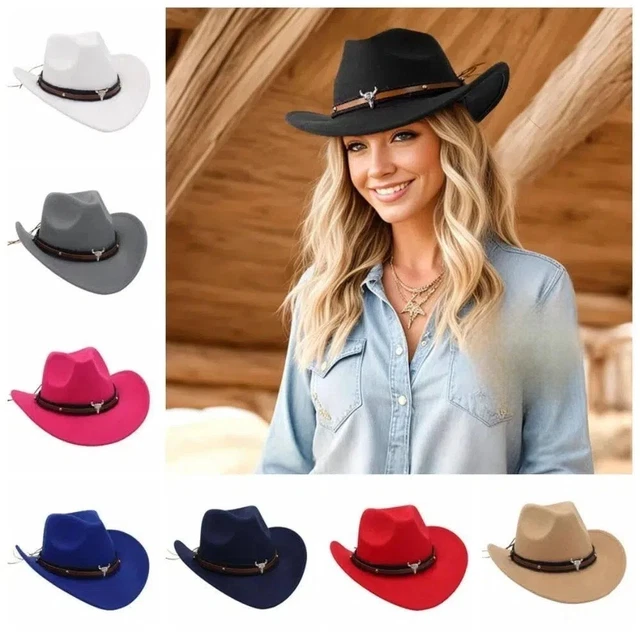 ADULT TEXAN COWGIRL Cowboy Hat Stetson Wild West Hen Stag Fancy Dress ...