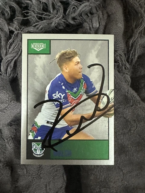 SIGNED REECE WALSH New Zealand Warriors 2022 NRL Elite Parallel Card ...