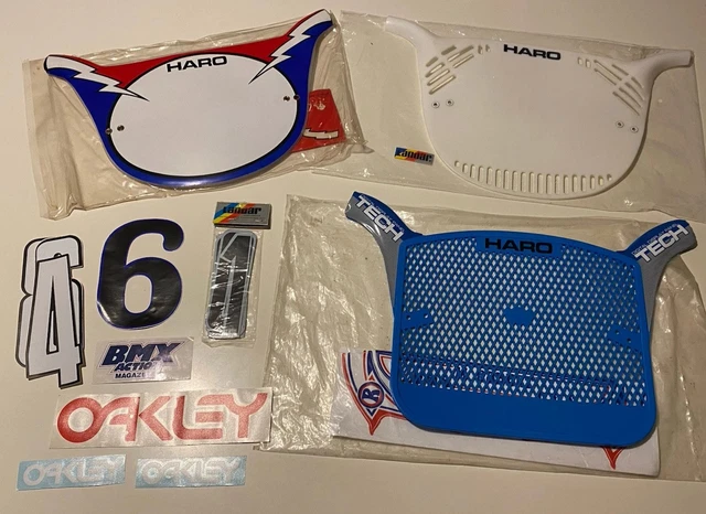 OLD SCHOOL BMX Replica Haro Race Plates 80s Tech Flo Panel Lightning ...
