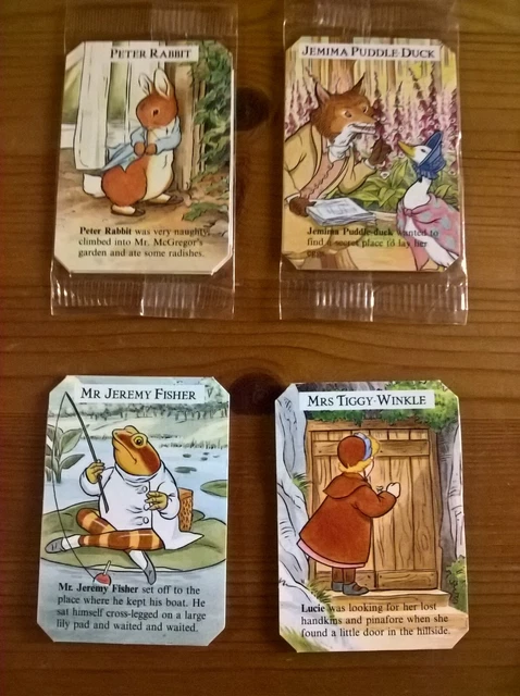 KELLOGGS CEREAL TRADE cards: Beatrix Potter pop-ups Peter Rabbit etc ...