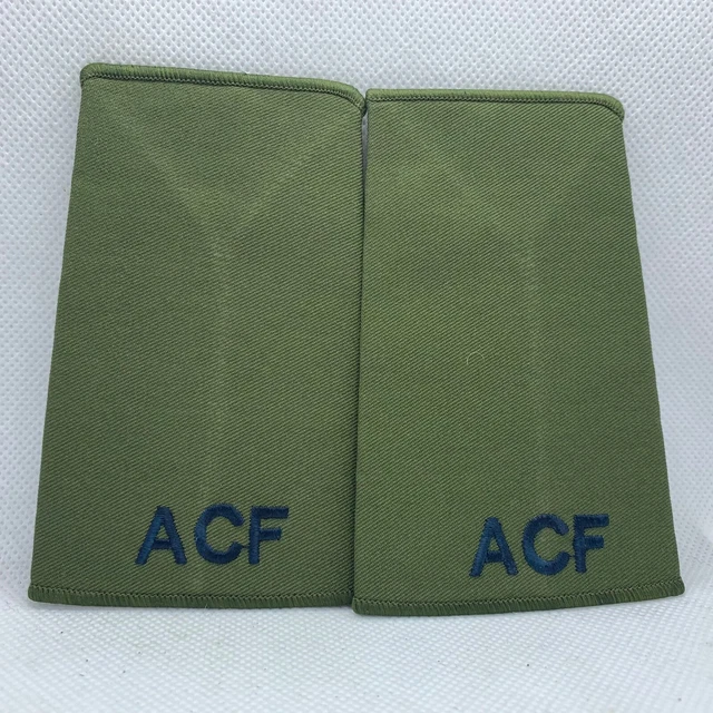 CADET ACF OD Green Rank Slides / Epaulette Pair Genuine British Army ...