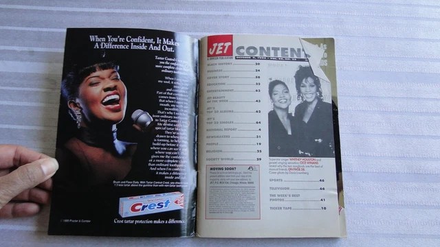 VINTAGE MAGAZINE JET Oct 1995 Whitney Houston and CeCe Winans 141 $8.66 ...