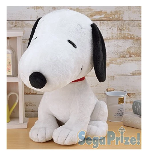 SNOOPY GIGA JUMBO Sit Pose Plush PEANUTS SEGA 43cm doll Stuffed Toy ...