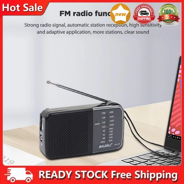 MINI AM/FM RADIO Rechargeable Full-wave Band Outdoor Emergency Radio ...