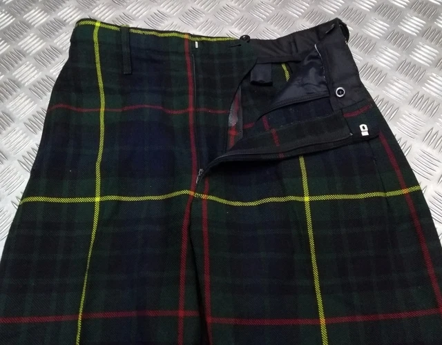 VINTAGE ARMY TREWS Scottish Tartan British Military Issue Dress ...