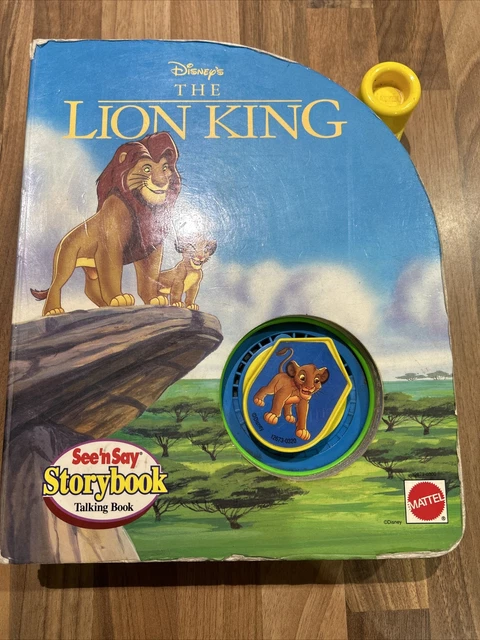 VINTAGE 1994 MATTEL Disney's The Lion King See 'n Say Storybook Talking ...