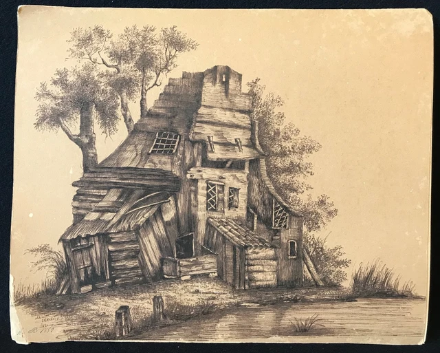 MEDIEVAL ARCHITECTURE WOOD House Stacking Stacking Medieval Ages 1852 ...