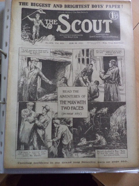 THE SCOUT OLD antique BOY SCOUTING MAGAZINE 1920S 26 feb 1921 stanhope ...
