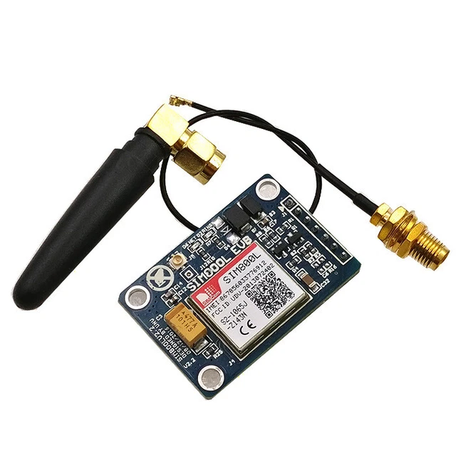 SIM800L V2.0 5V GSM GPRS Module Quad Band W/ Antenna Cable & Adapter ...