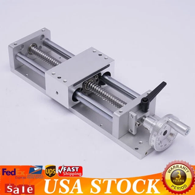 MANUAL SLIDING TABLEX/Y/Z Axis Linear Rail Stage CNC SFU1605 L200mm ...