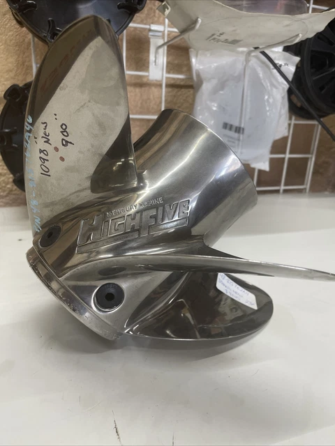 OEM NEW MERCURY HIGH FIVE PROP 13.25x23P RH STAINLESS STEEL 5 BLADE ...