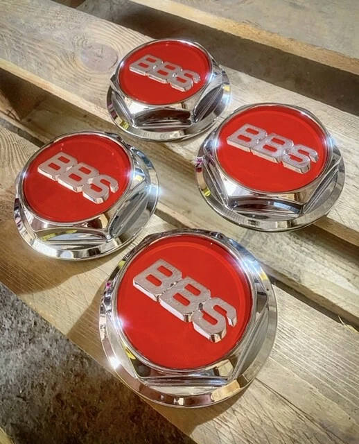 LENSO BSX BBS RS Centre Cap Conversion Kit Nut Badge Centre Cap Red ...