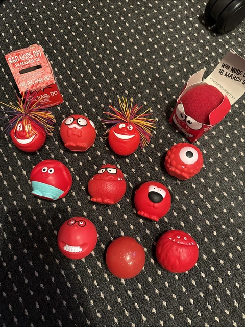 RED NOSE DAY Comic Relief collection of noses 90s / 00s £21.52 ...
