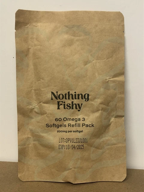 NOTHING FISHY - BRAIN, HEART, EYE HEALTH Algae Omega 3 - 60 Softgels ...