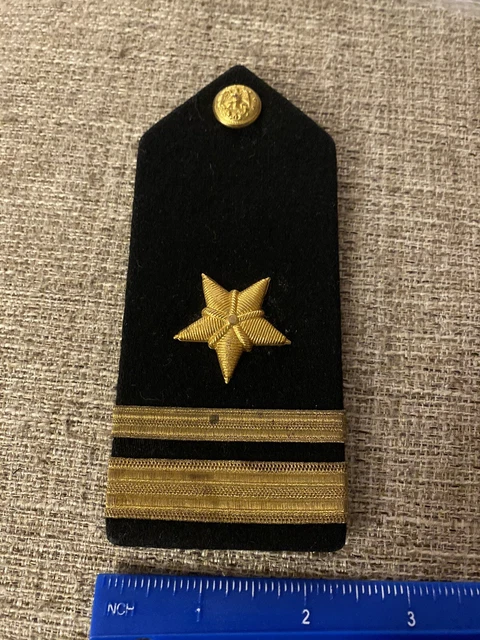 US NAVY OFFICER Rank Lieutenant Junior Grade Shoulder Board Metal Star ...