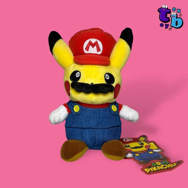 POKEMON CENTER ORIGINAL Mario Pikachu Plush Doll Limited w/ Tag Rare ...