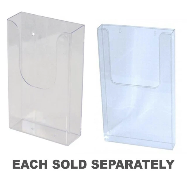 DEFLECTO PORTRAIT WALL Mount Brochure Holder Clear Convenience Wall ...