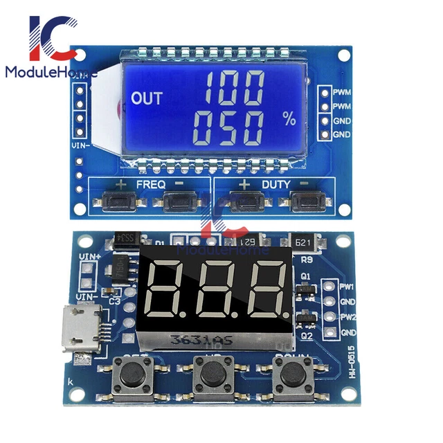 ADJUSTABLE PWM PULSE Frequency Duty Cycle Square Wave Signal Generator ...