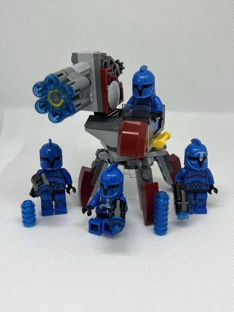LEGO STAR WARS Blue Clone Wars Trooper Battle Scene custom figures and ...