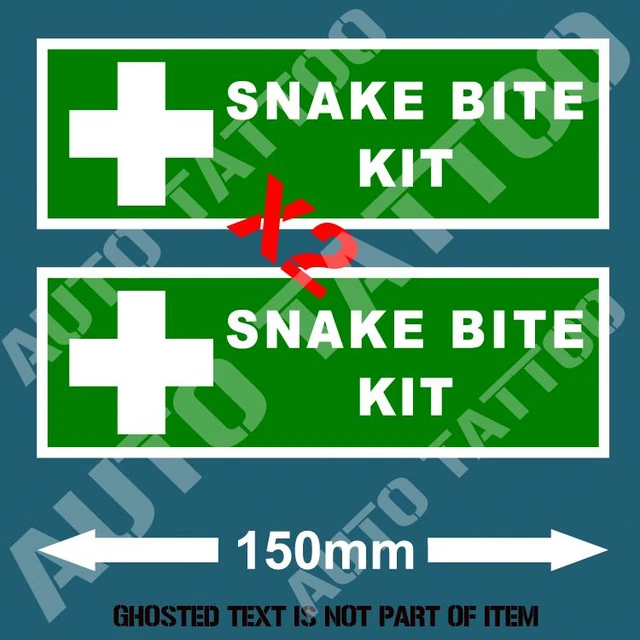 SNAKE BITE KIT Decal Sticker Set Medicine Box Commercial Oh&S Warning ...