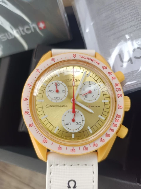 OMEGA X SWATCH Moonwatch Mission TO THE SUN 42mm Cassa di Bioceramica ...