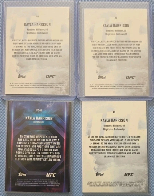 2025 TOPPS KNOCKOUT UFC Kayla Harrison Lot🔥silver Halo/125🔥Black&White🔥 ...