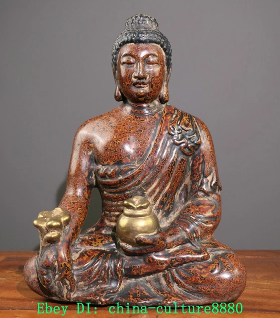 14 &VIEILLE PEINTURE en bois tibétain or Shakyamuni Pharmacist Bouddha EUR 552,00 - PicClick FR