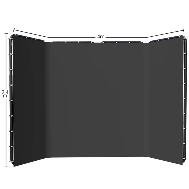 WHITE GREEN SCREEN 2.4X4M Collapsible Chroma Key Backdrop Fabric Ultra ...
